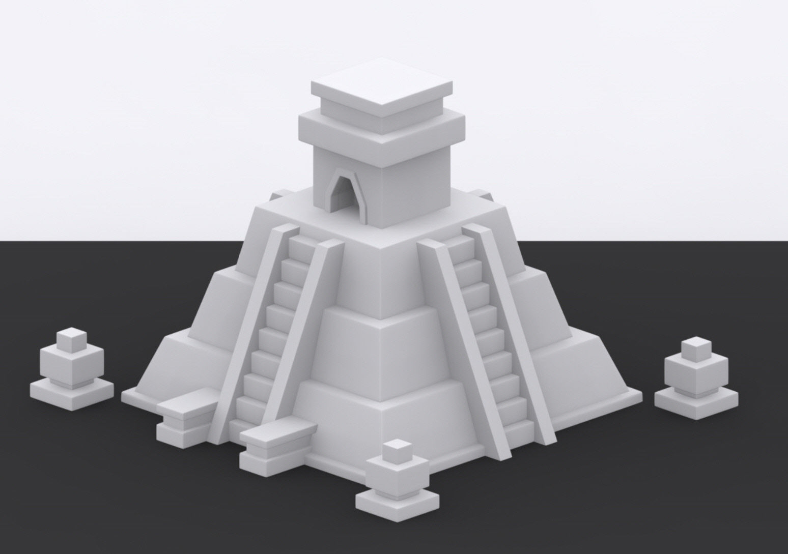 Mayan Temple 3D print model 3D model 3D printable | CGTrader