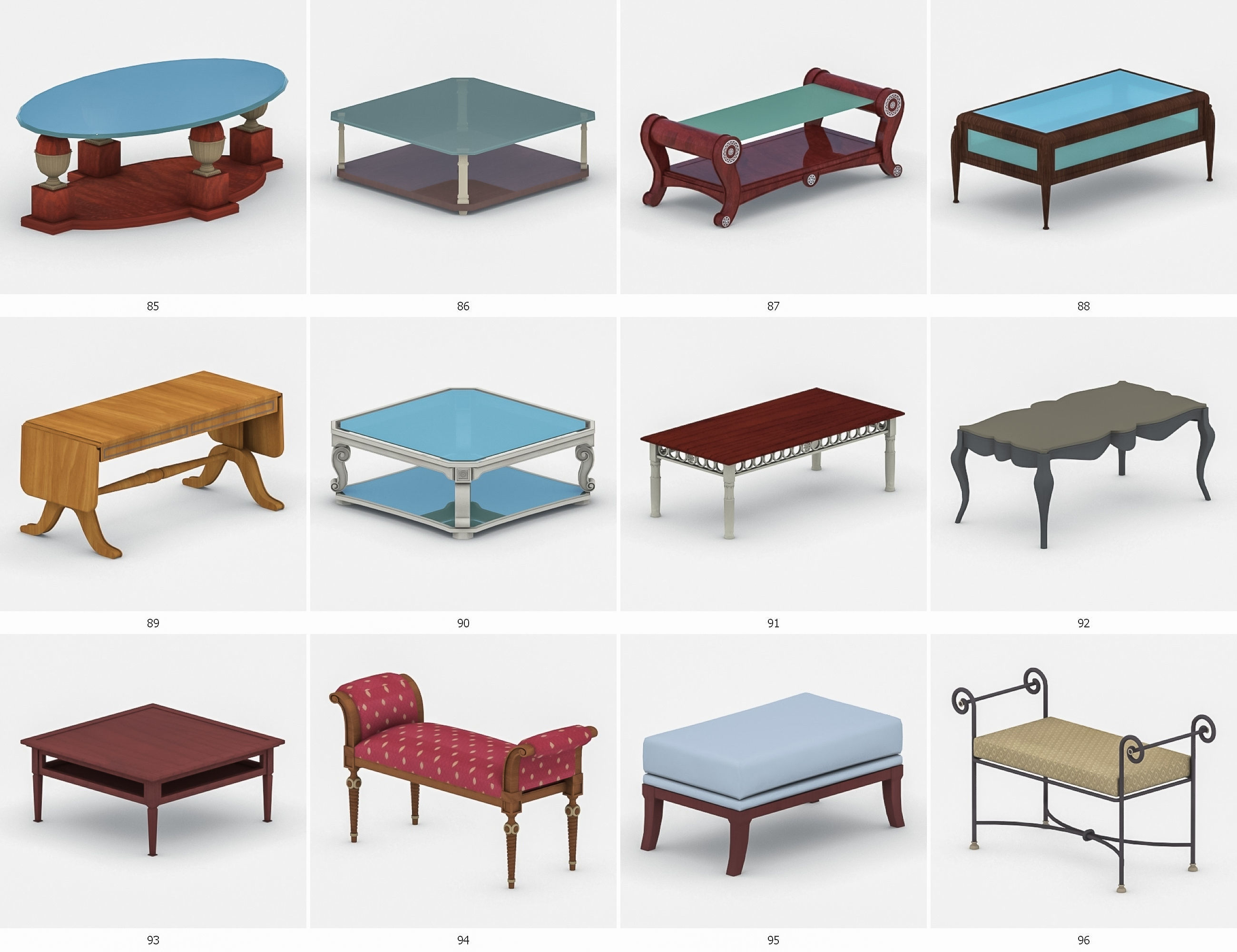 3D model Classic Furniture Collection VR / AR / low-poly | CGTrader