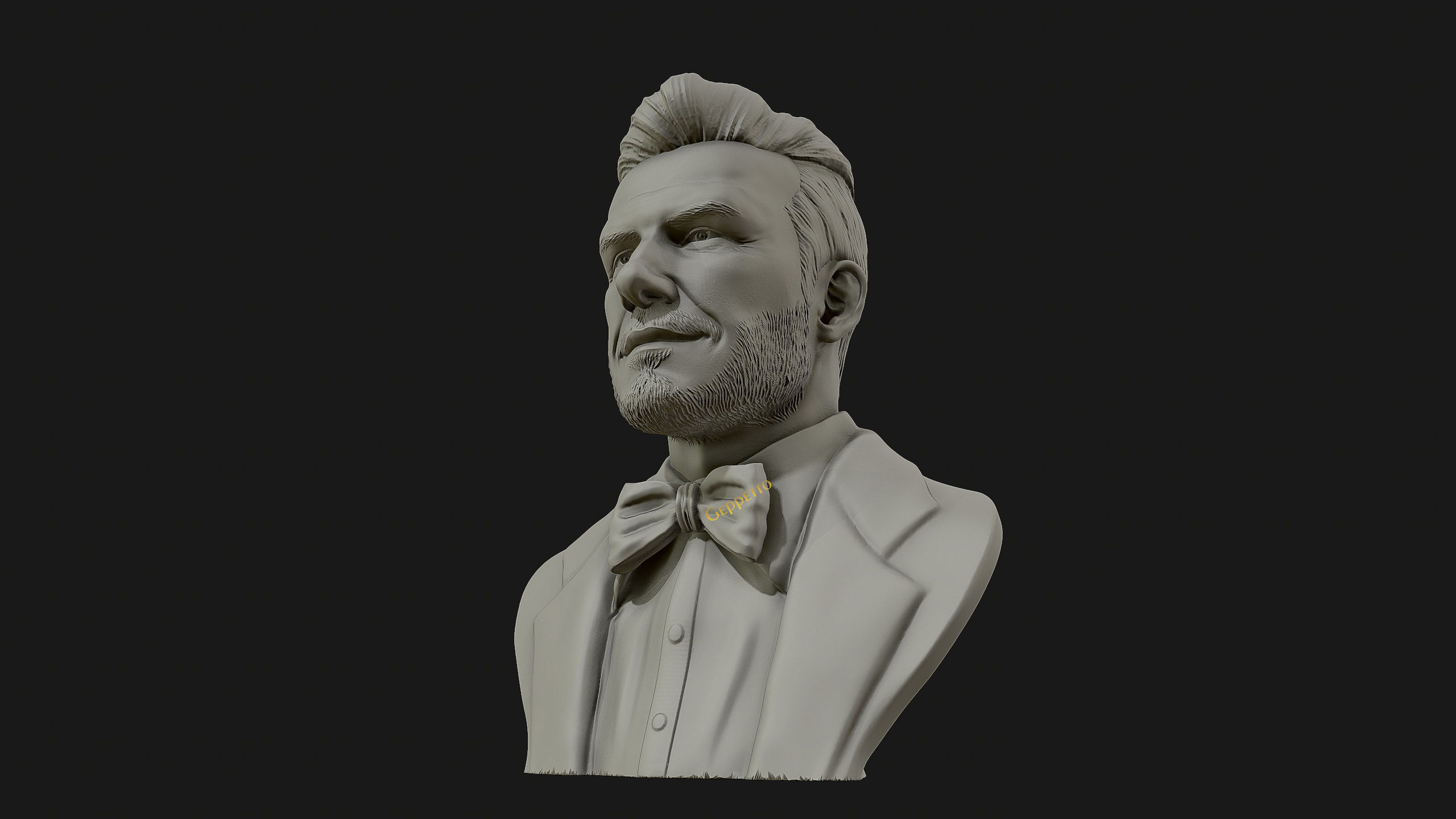 David Beckham 3D Sculpture 3D model 3D printable | CGTrader
