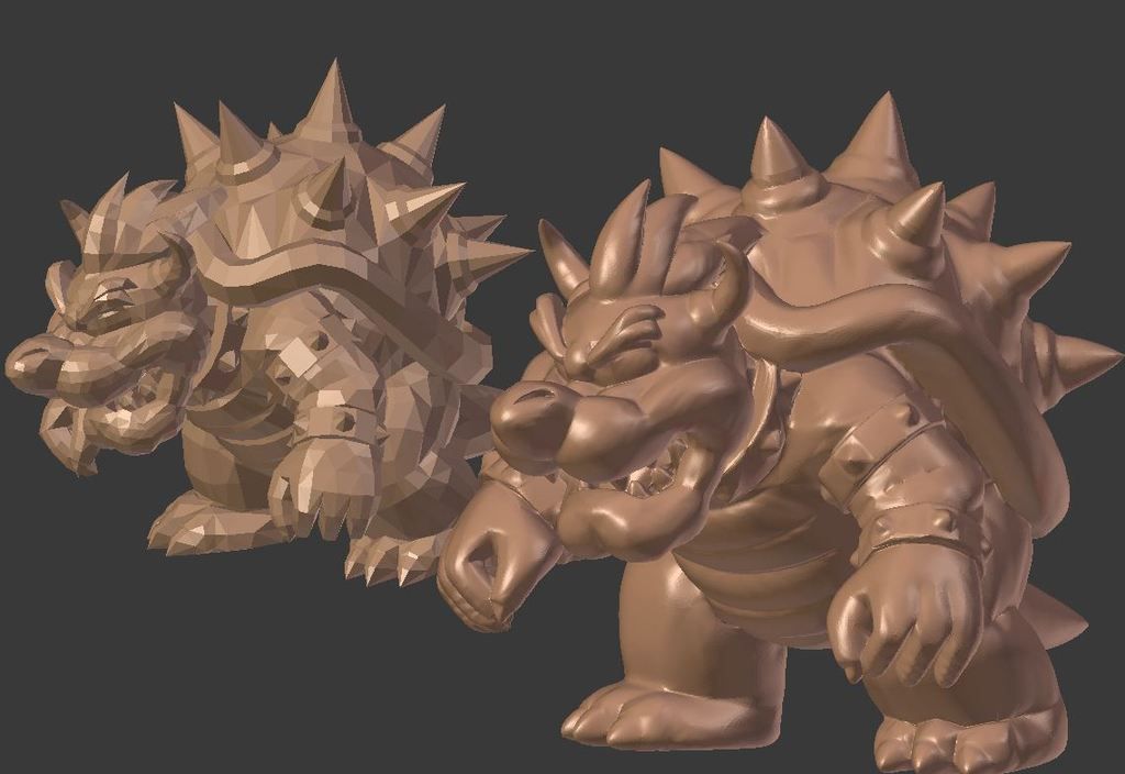 Bowser resculpted free 3D model 3D printable | CGTrader