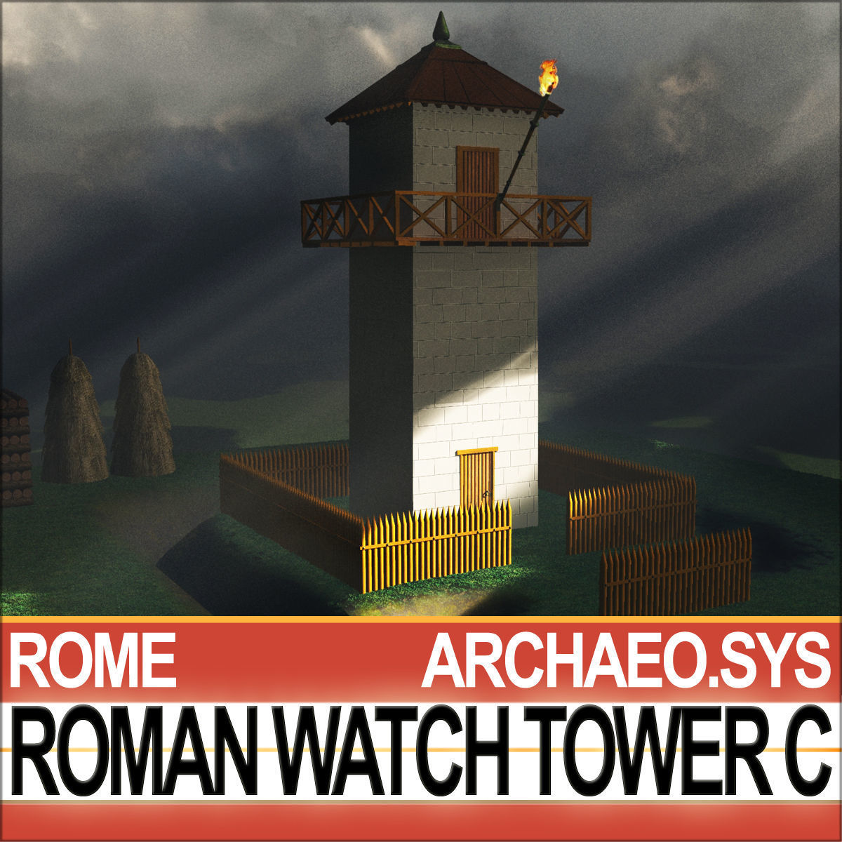 Roman Watch Tower C 3D model | CGTrader
