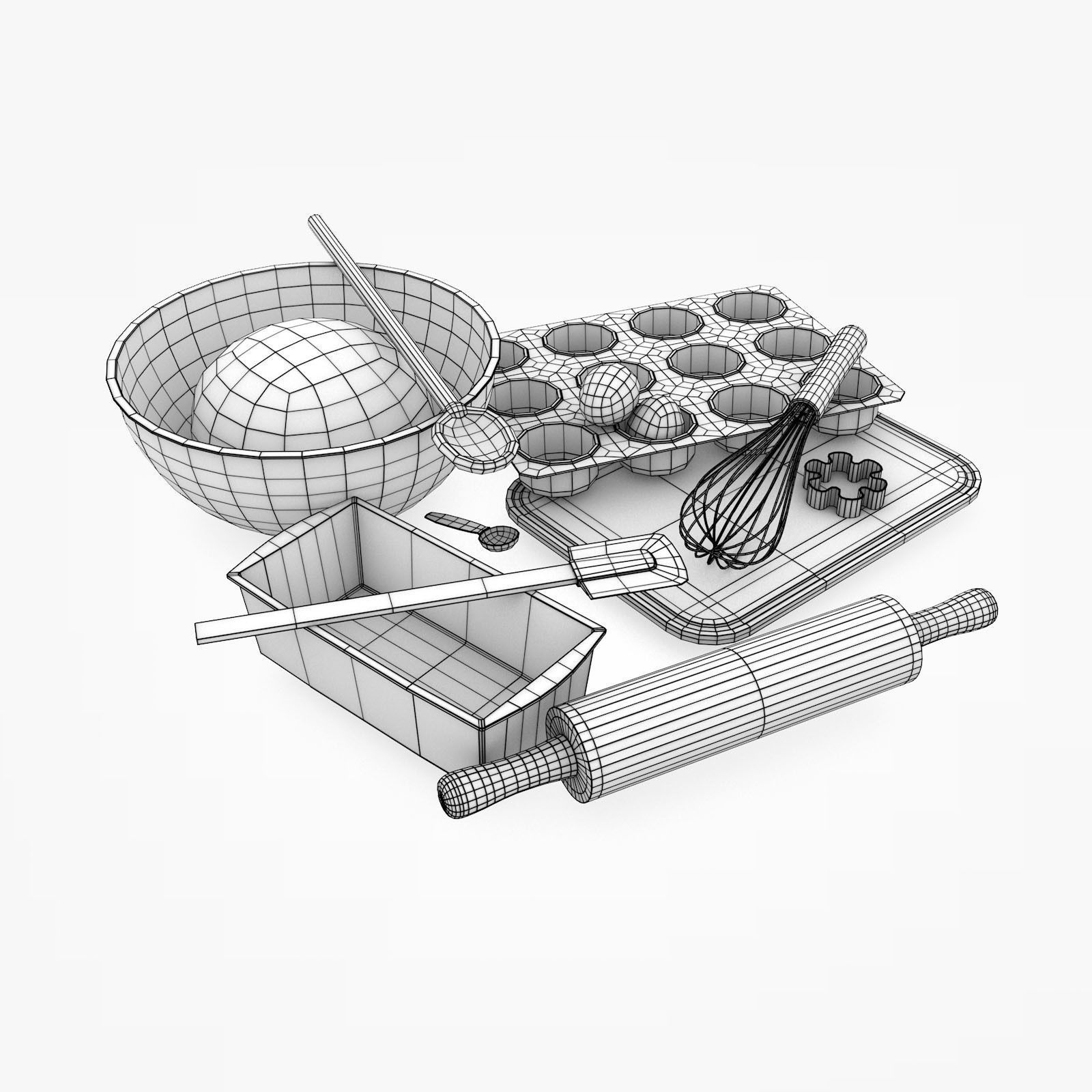 Baking Set 3D model | CGTrader