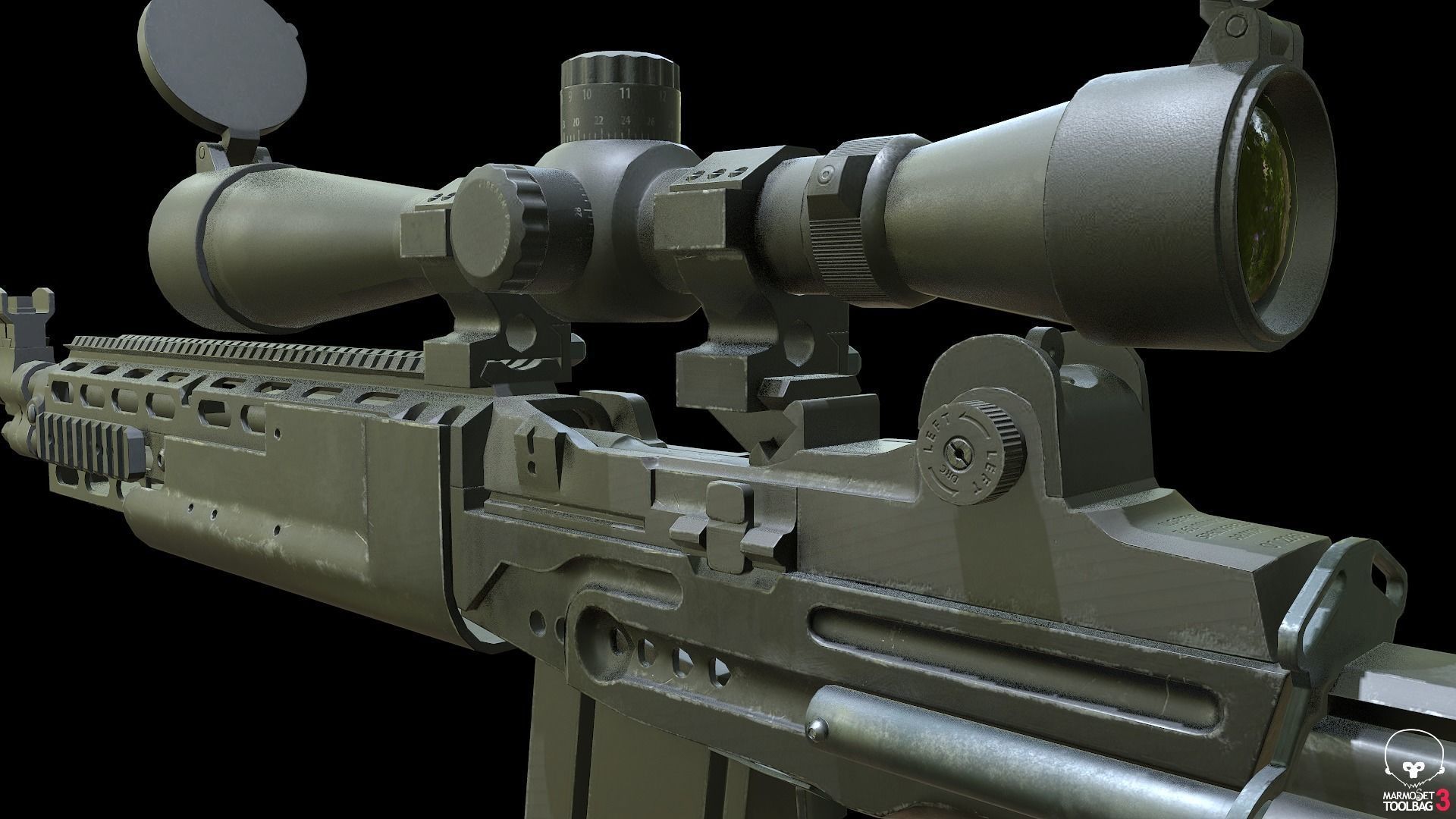 3D model MK14 Ebr Rifle VR / AR / low-poly | CGTrader
