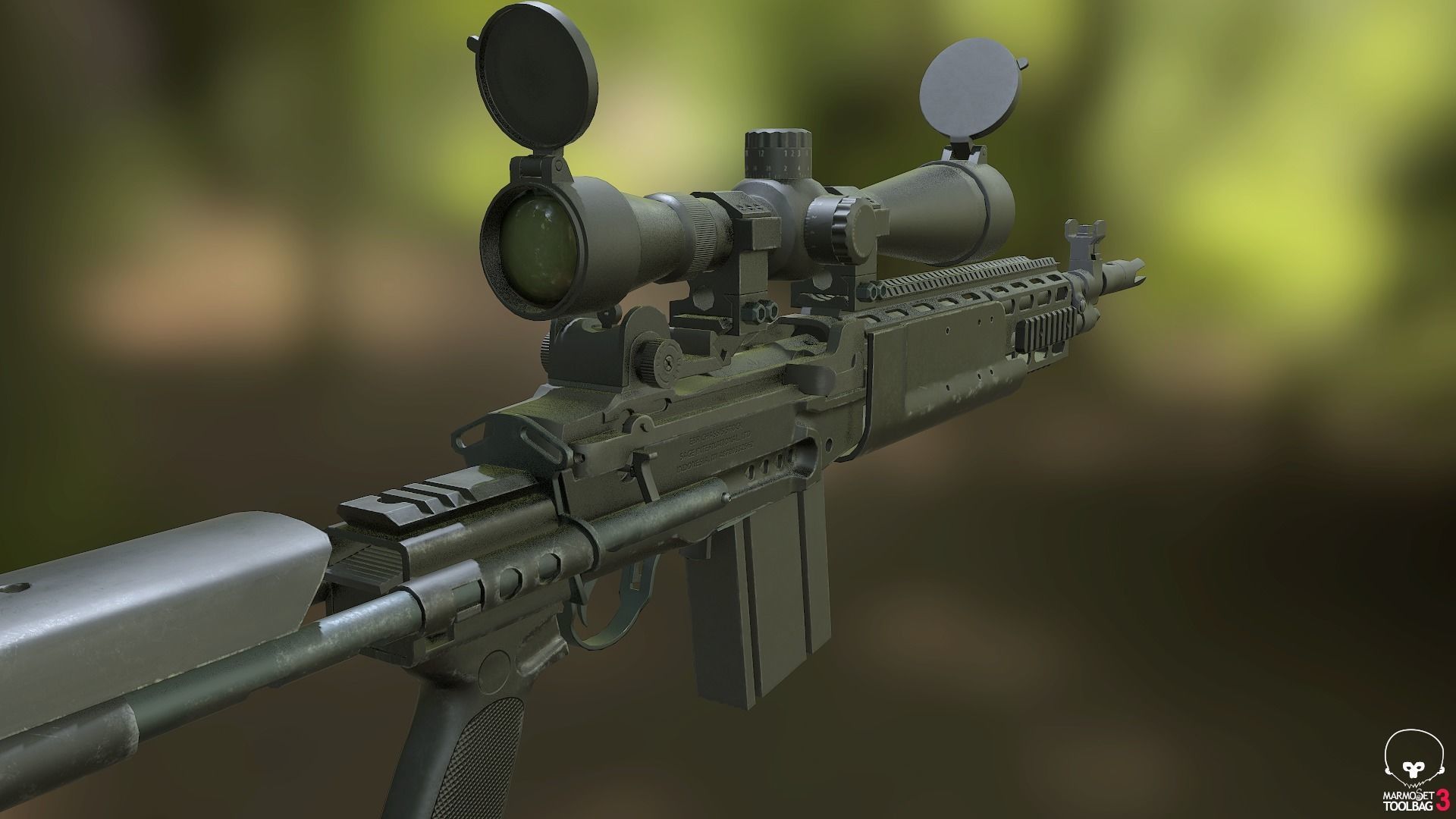 3D model MK14 Ebr Rifle VR / AR / low-poly | CGTrader