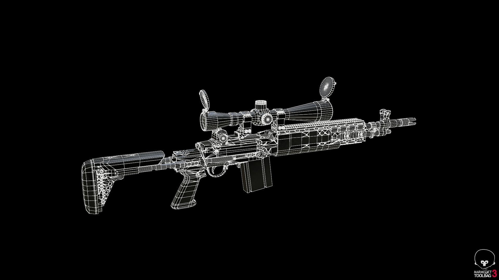 3D model MK14 Ebr Rifle VR / AR / low-poly | CGTrader