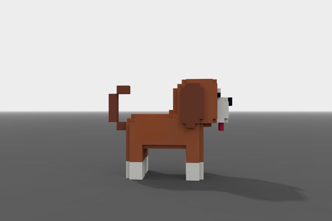 3D model Voxel Dog VR / AR / low-poly | CGTrader
