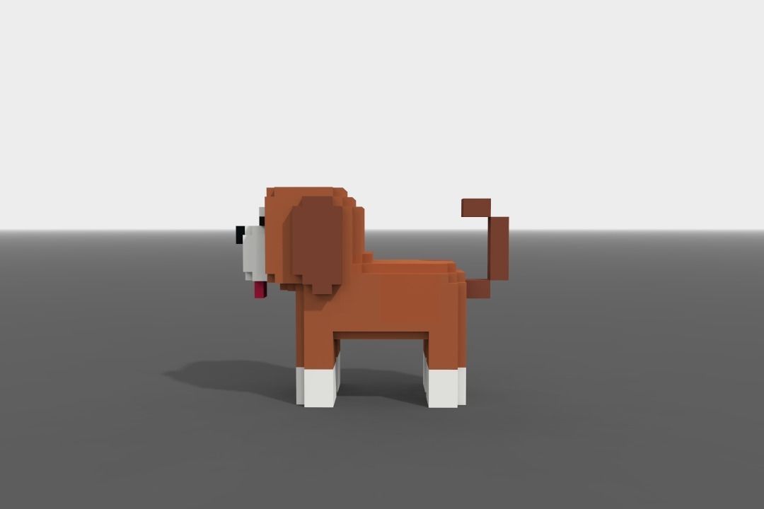 3D model Voxel Dog VR / AR / low-poly | CGTrader