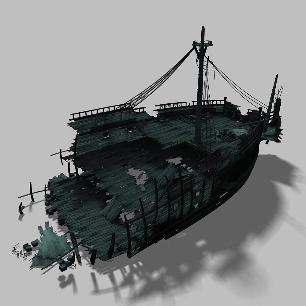 Shipwreck 01 3D model | CGTrader