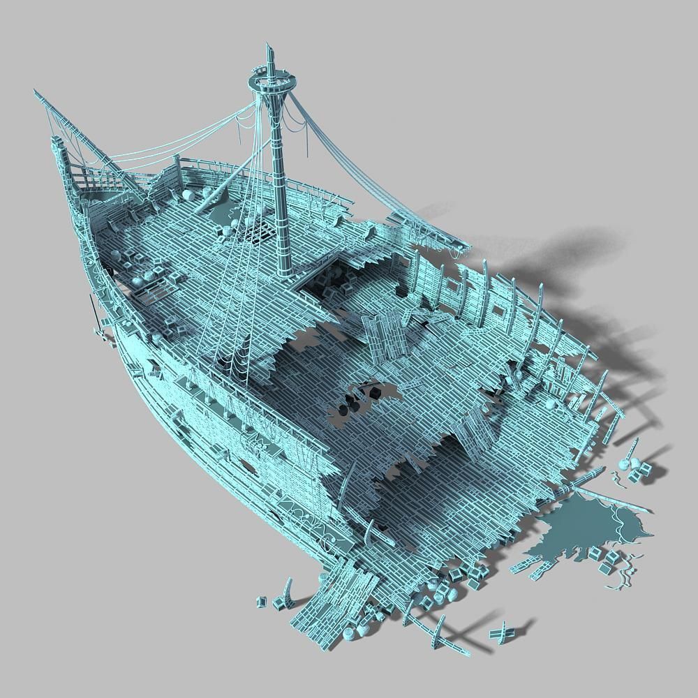 Shipwreck 01 3D model | CGTrader