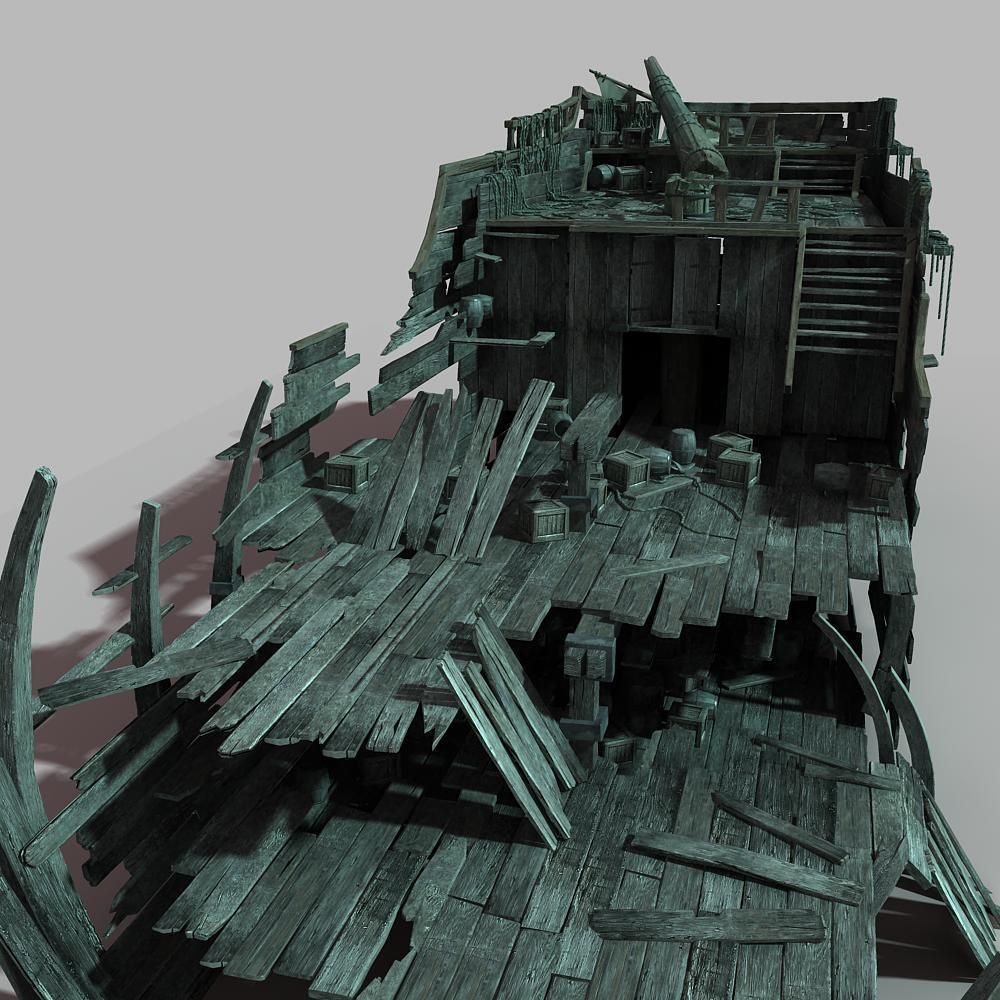 Shipwreck 03 3D model | CGTrader