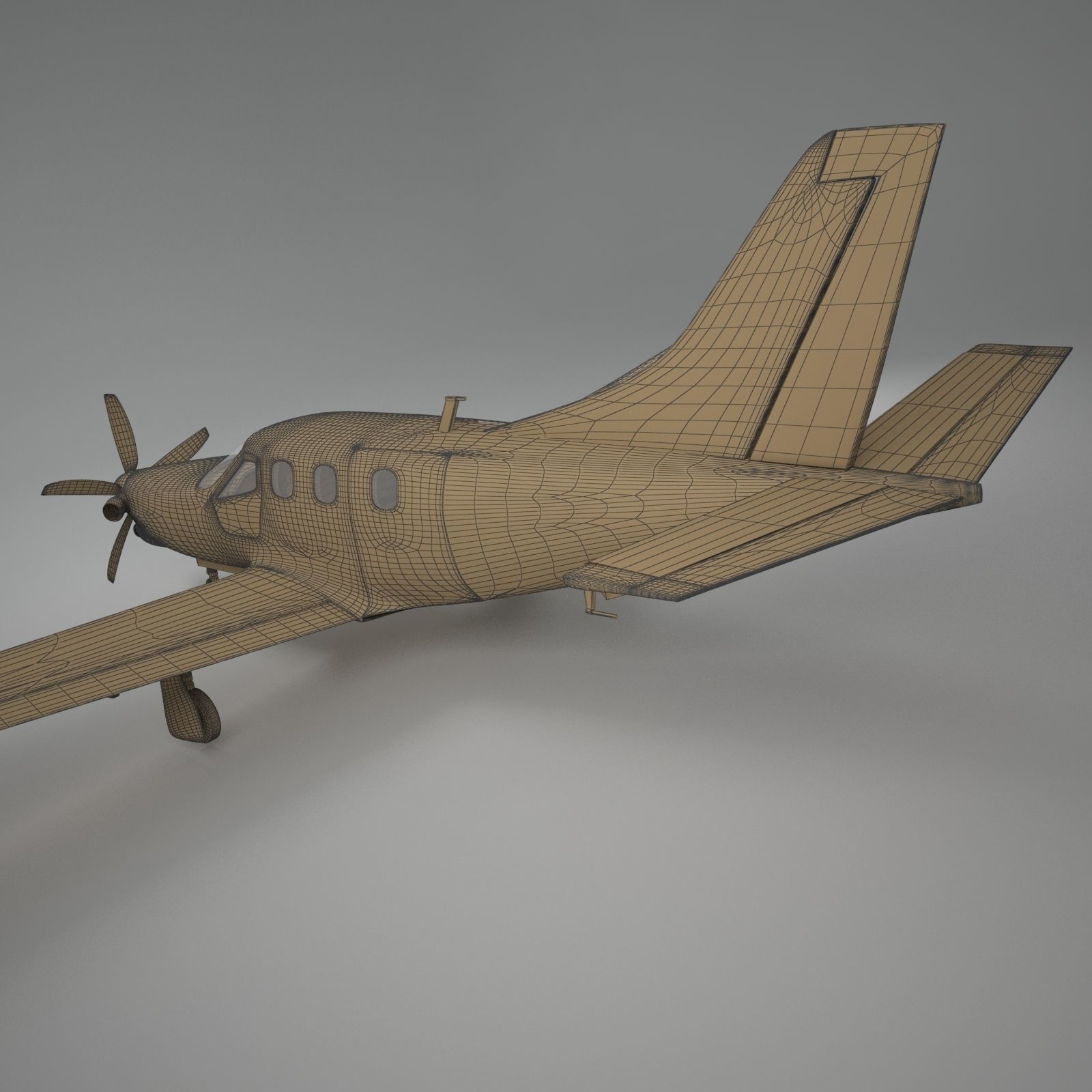 TBM 900 Socata high detailed airplane model 3D model animated | CGTrader