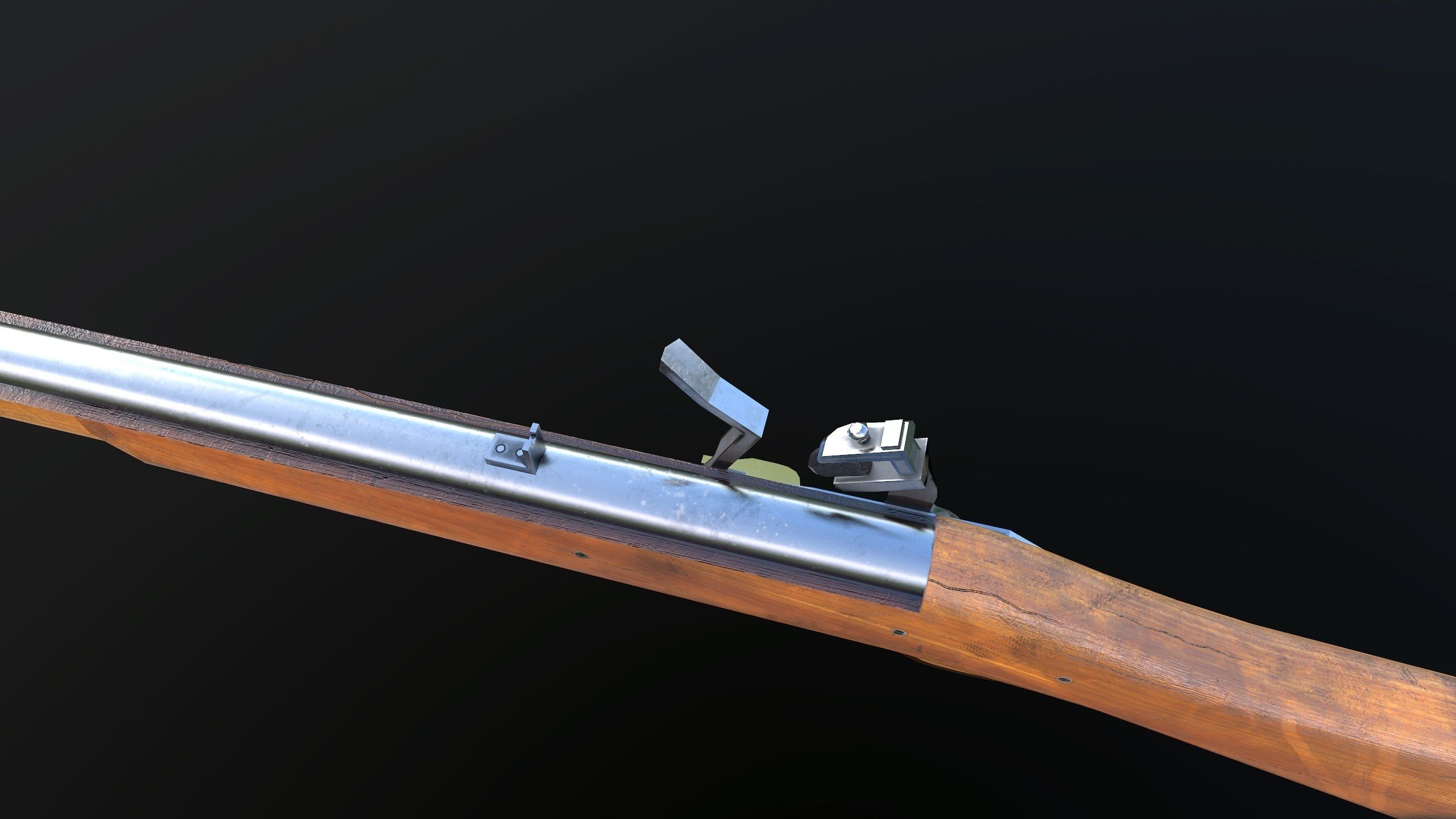 3D model English musket FPS Brown Bess VR / AR / low-poly | CGTrader