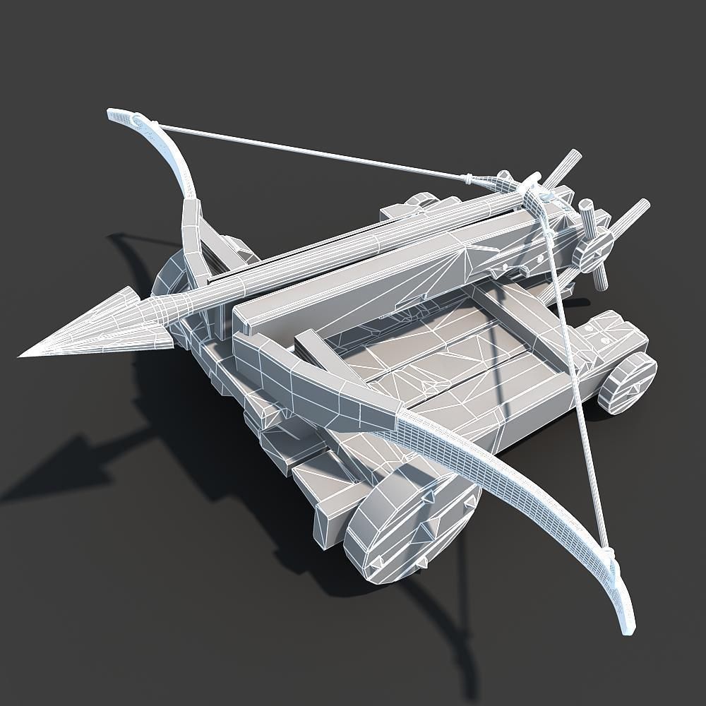 Ballista wooden bow and arrow 3D model | CGTrader