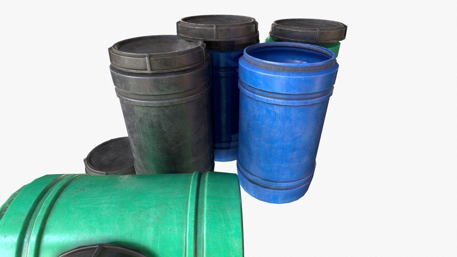 3D model industrial plastic barrel VR / AR / low-poly | CGTrader