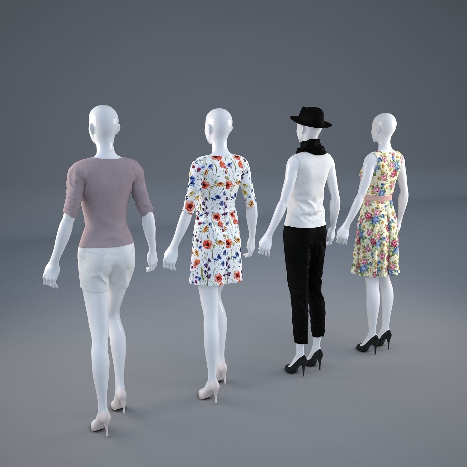 Mannequin Woman Cloth Model For Shop vol1 3D model | CGTrader