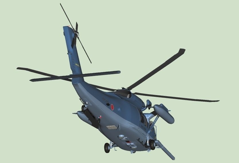 JASDF UH-60J Rescue helicopter early model 3D model | CGTrader