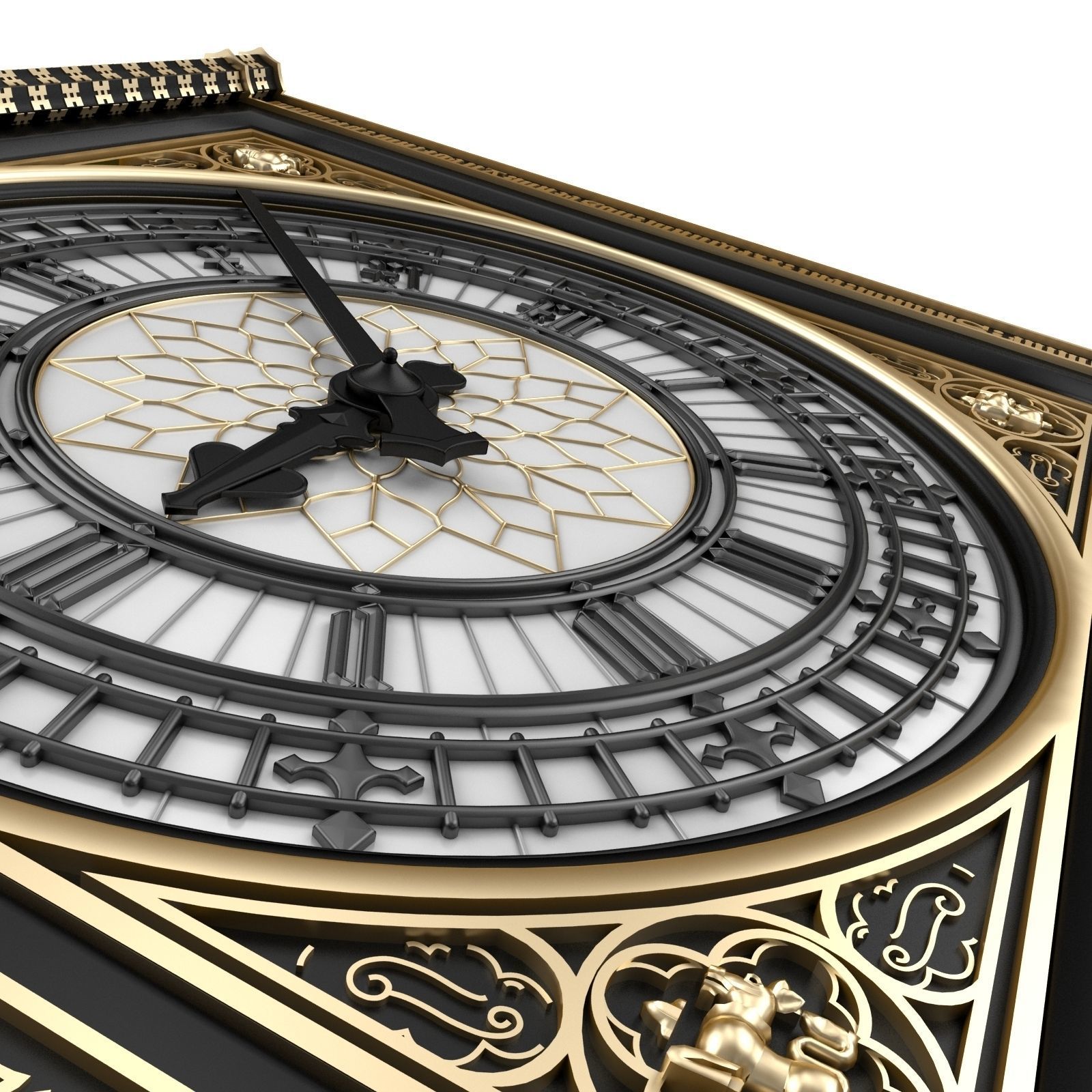 Big Classical Clock Luxury 3D model | CGTrader
