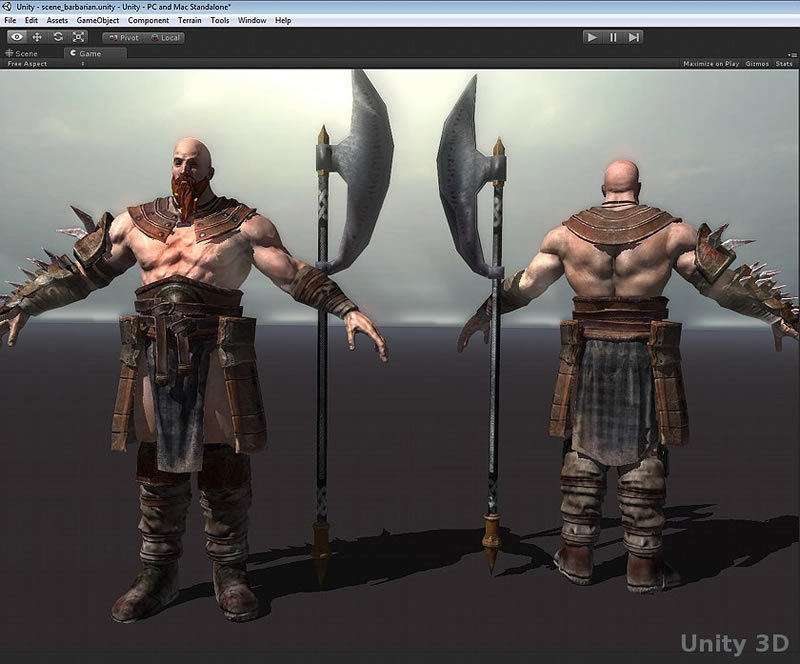 3D model Barbarian 3D model VR / AR / low-poly rigged animated | CGTrader