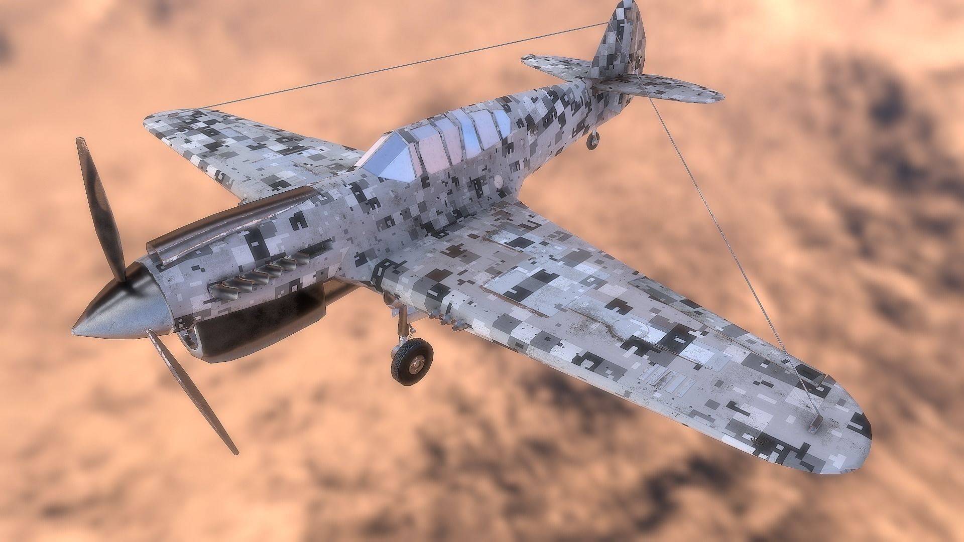 3D model World War 2 Plane VR / AR / low-poly | CGTrader