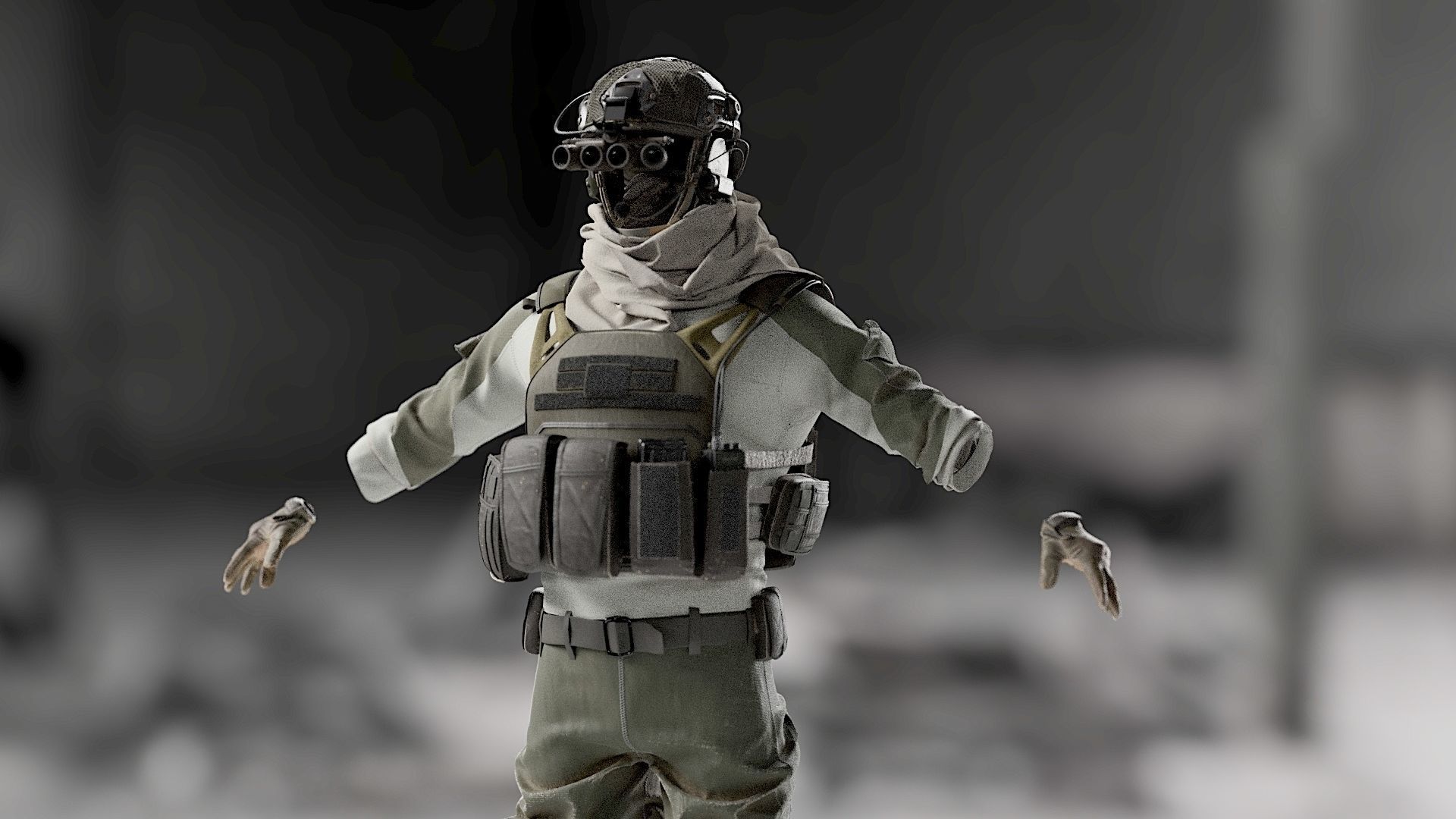 SOLDIER High Poly equipment 3D model | CGTrader