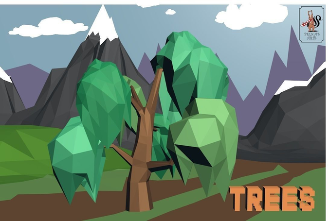 3D model Cartoon willow TREES VR / AR / low-poly | CGTrader