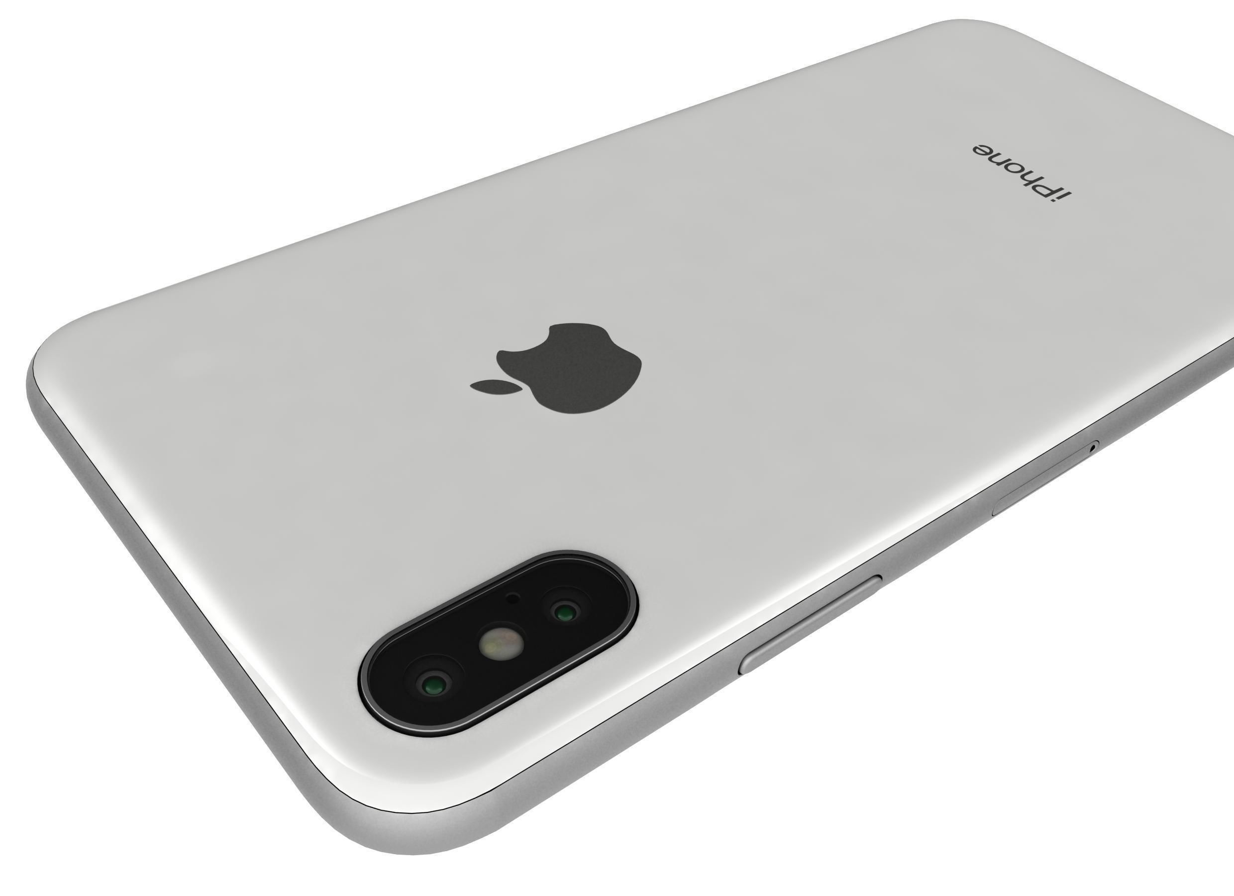 Apple iPhone X Silver 3D model | CGTrader