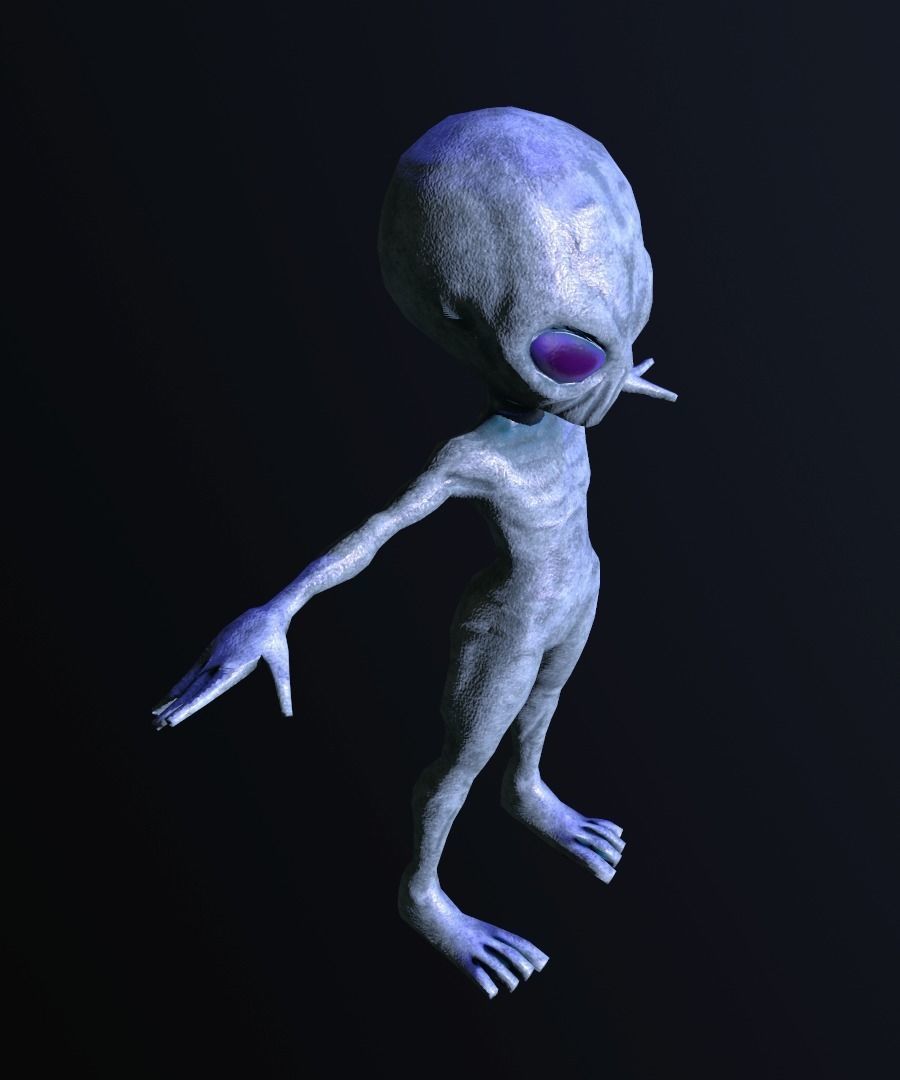 3D model ALIEN SECTOID VR / AR / low-poly rigged | CGTrader
