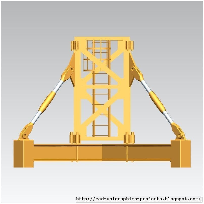 TOWER CRANE -Crane body segment ground base- free 3D model | CGTrader