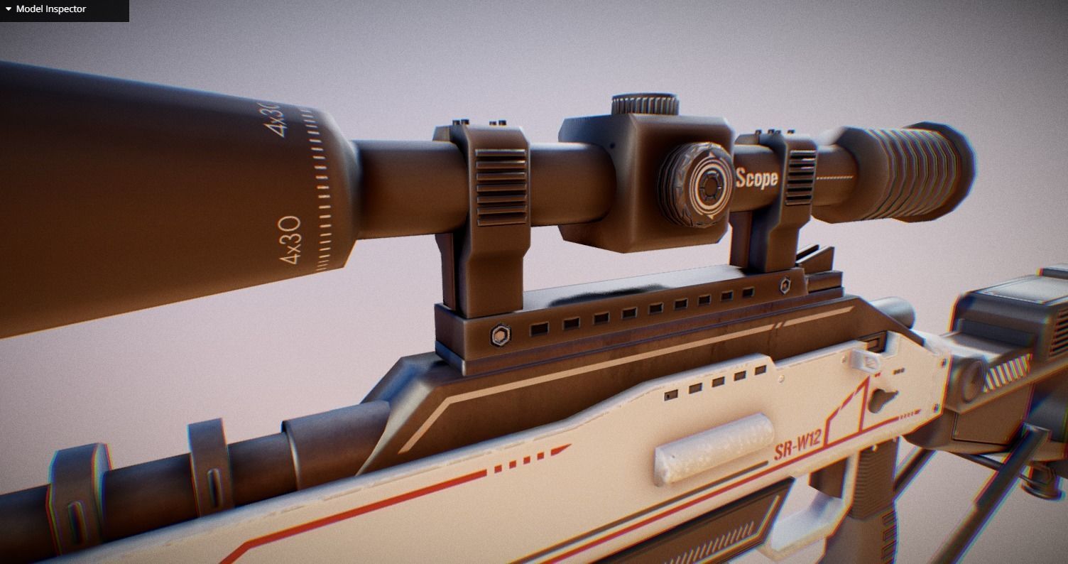 3D model Futuristic Sniper Rifle VR / AR / low-poly | CGTrader