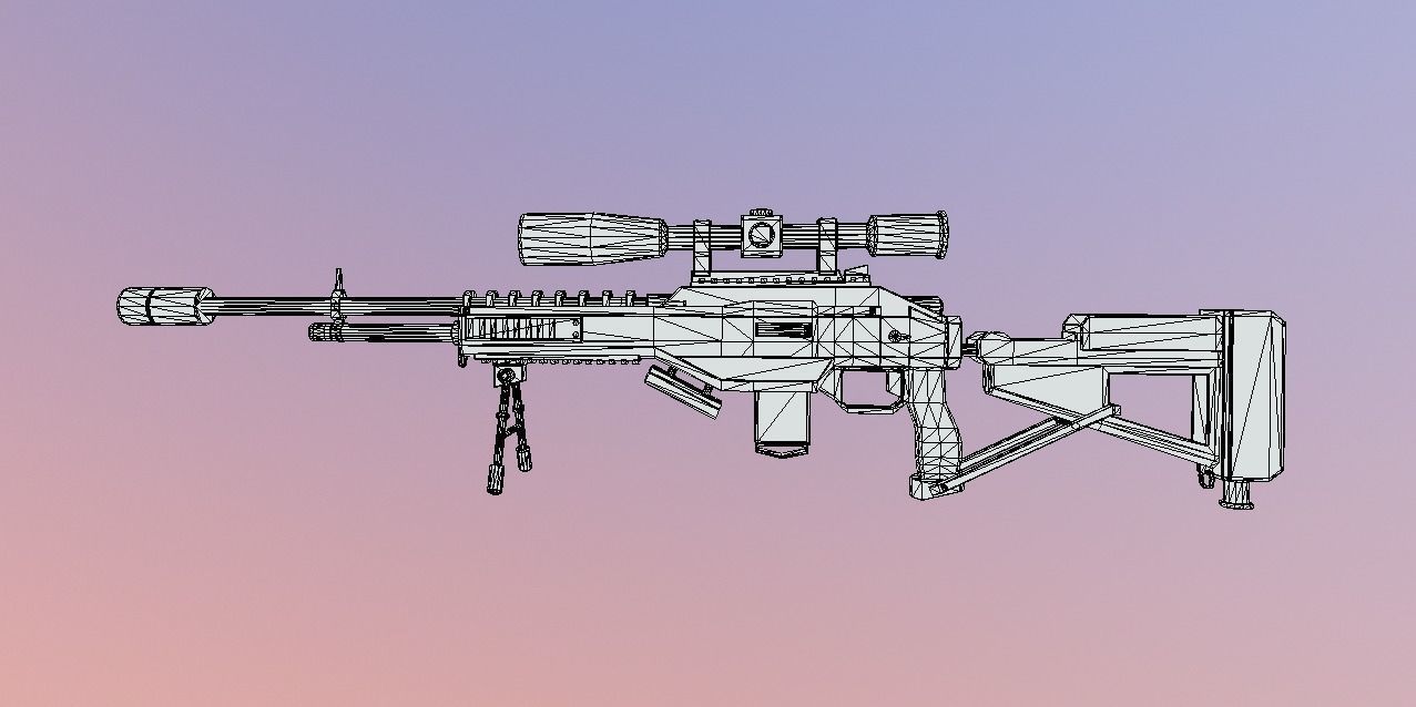 3D model Futuristic Sniper Rifle VR / AR / low-poly | CGTrader