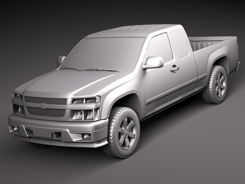Chevrolet Colorado extended cab 3D Model 3D model | CGTrader