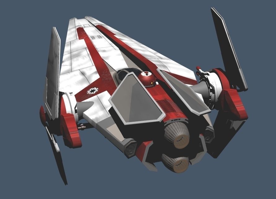 STAR-WARS Ep3 V-Wing Fighter 3D model | CGTrader