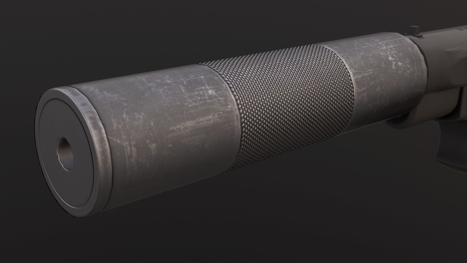 3D model 9mm pistol silencer VR / AR / low-poly | CGTrader