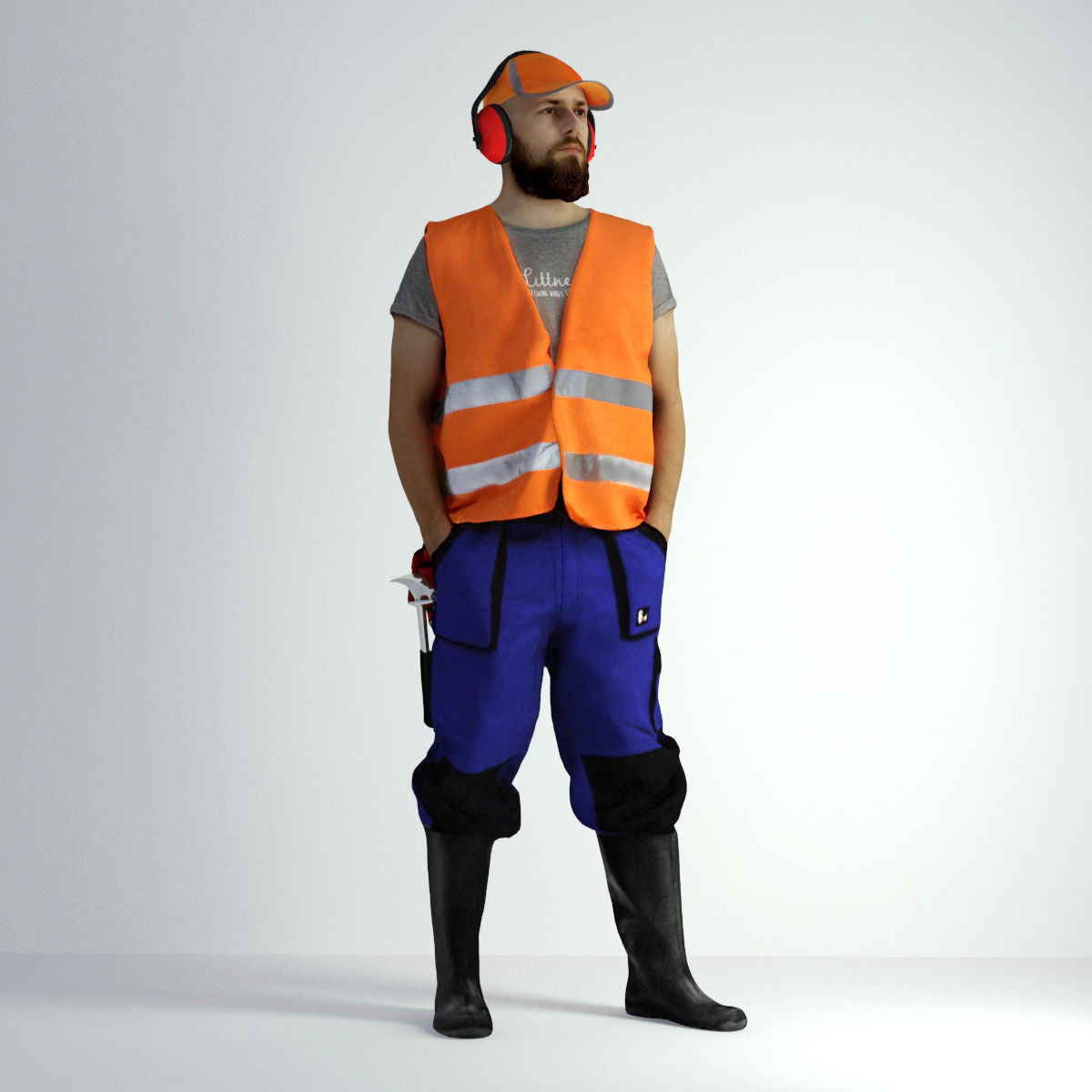 3D Scan Man Worker Safety 018 3D model | CGTrader