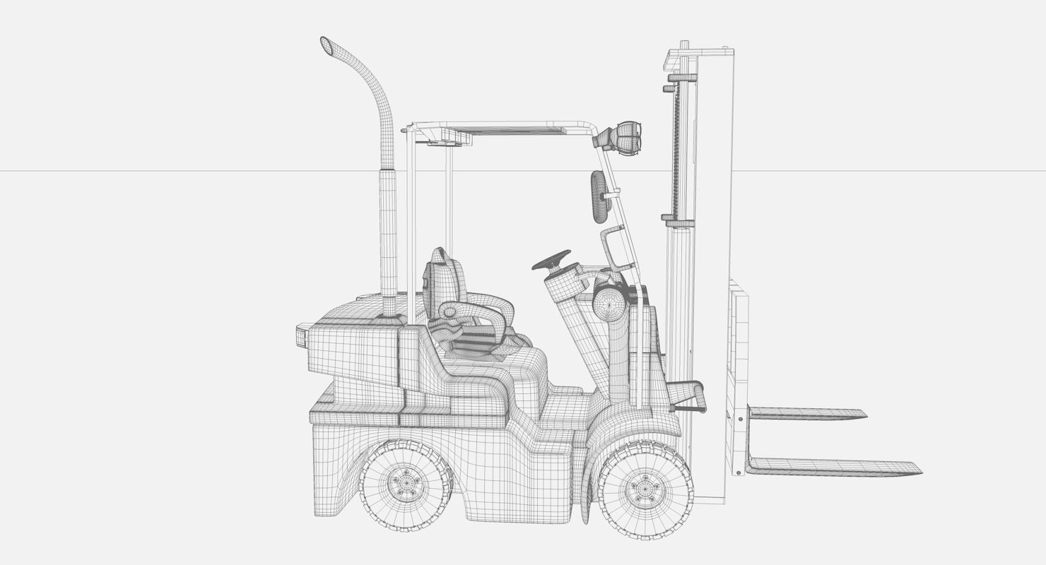 fork-lift-truck 3D model | CGTrader