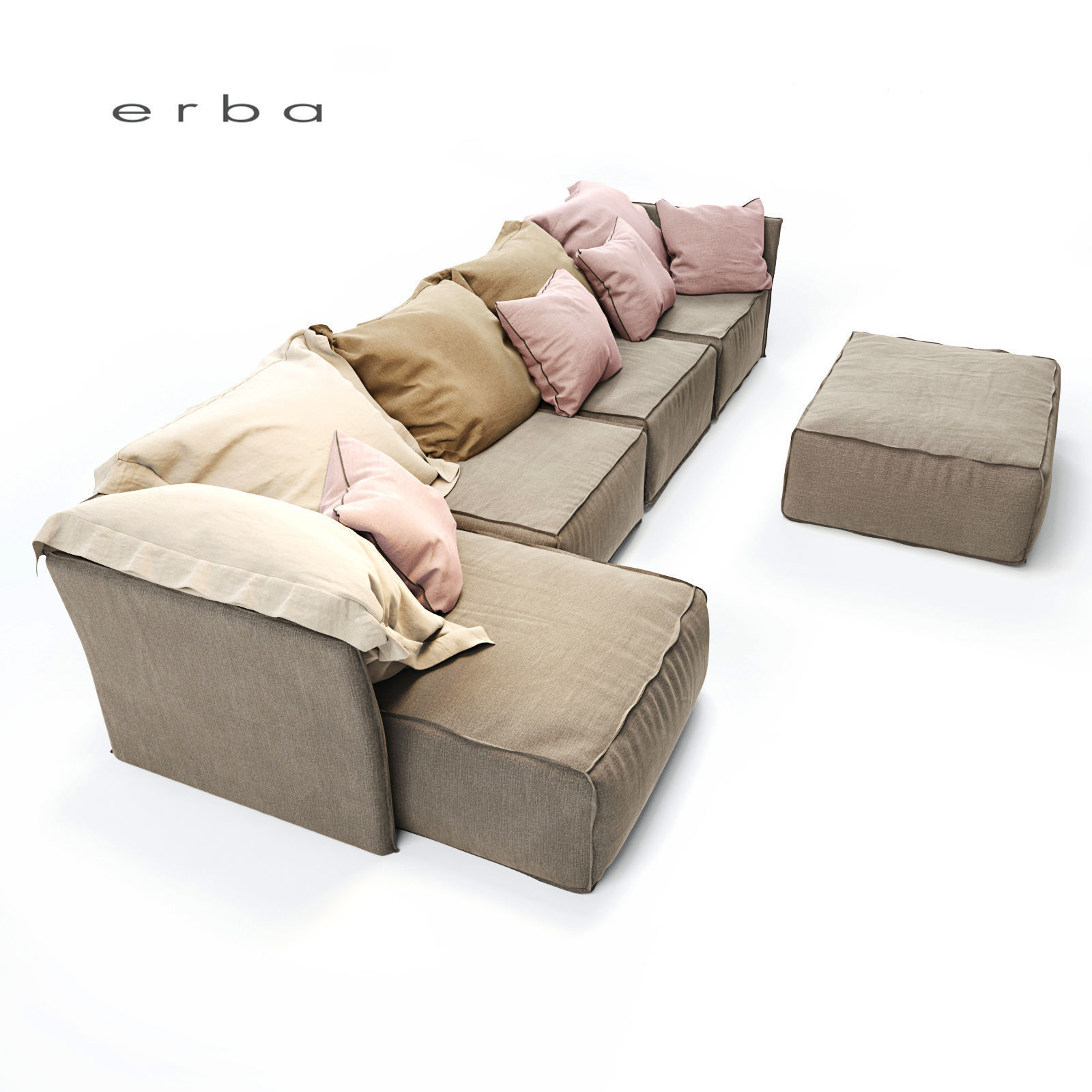 Modular sofa Indipendent Erba free 3D model | CGTrader