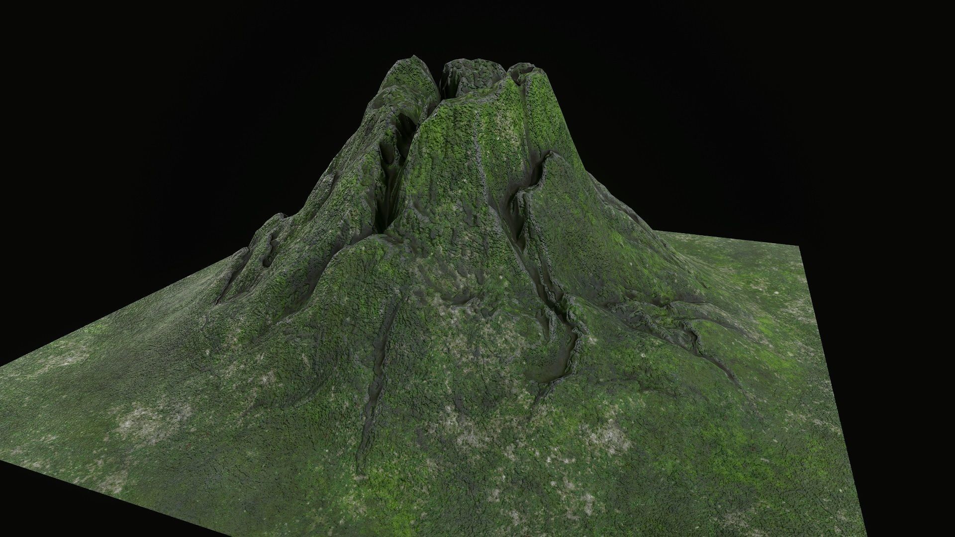 3D model Low poly volcano mountain model VR / AR / low-poly | CGTrader