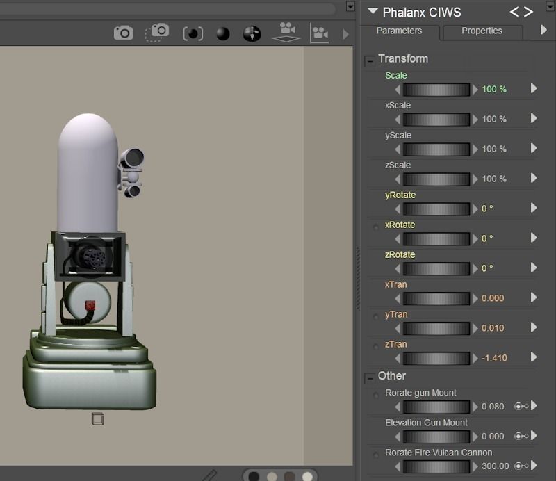 Phalanx CIWS Close in weapon system 3D model animated rigged | CGTrader