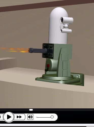 Phalanx CIWS Close in weapon system 3D model animated rigged | CGTrader