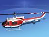 Bell 204 Los Angeles FD 3D model animated rigged | CGTrader