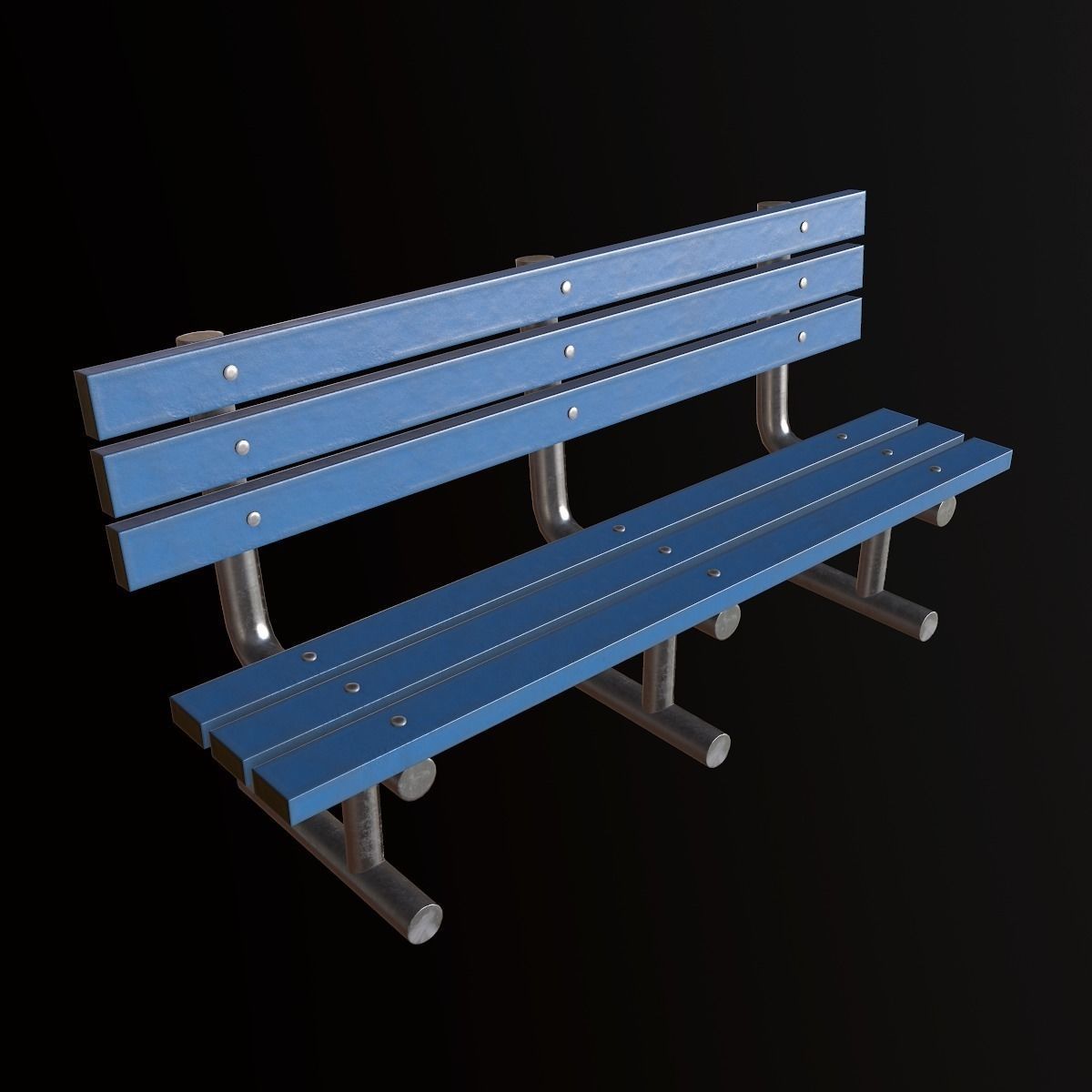 3D model City Park Bench - PBR Game Ready VR / AR / low-poly | CGTrader