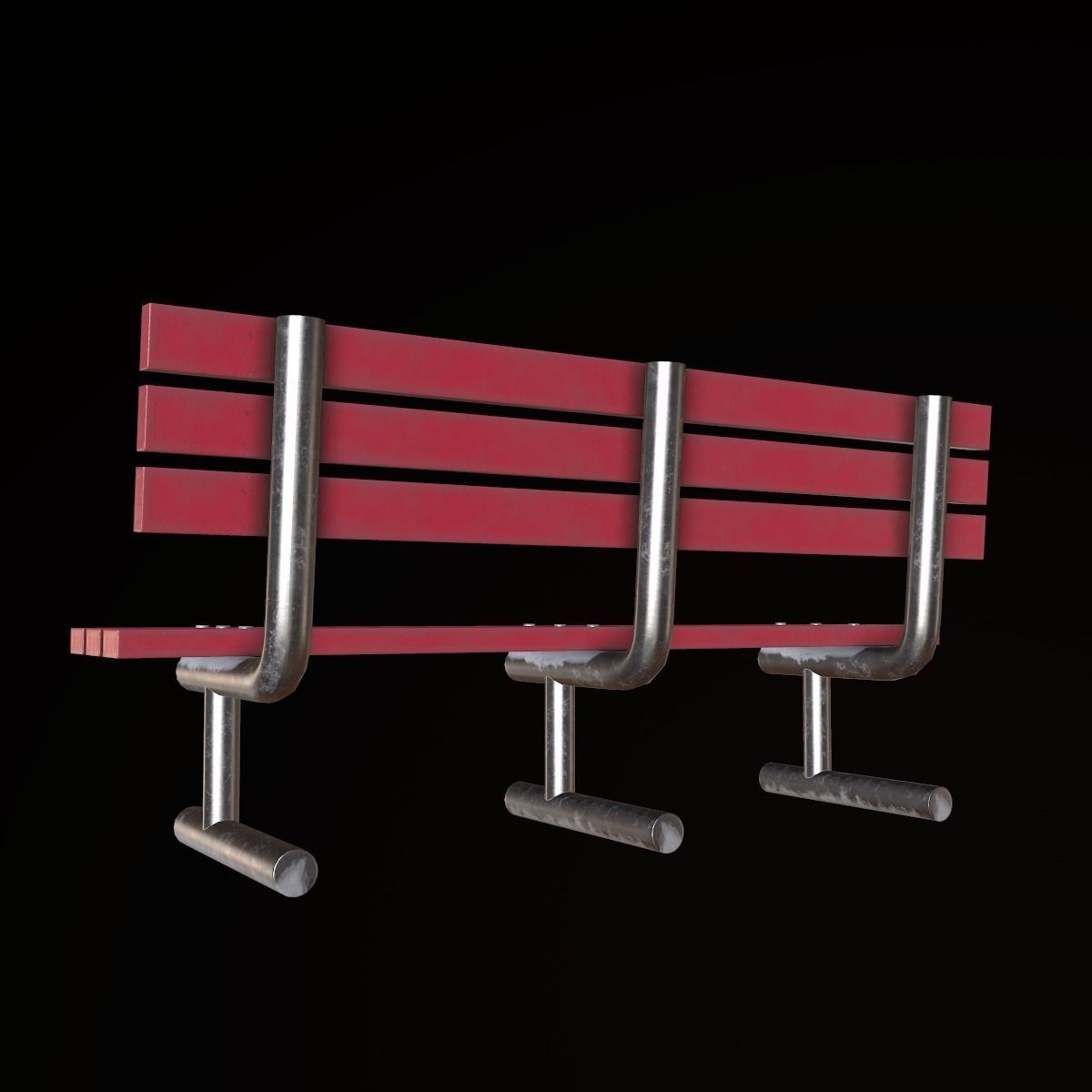 3D model City Park Bench - PBR Game Ready VR / AR / low-poly | CGTrader