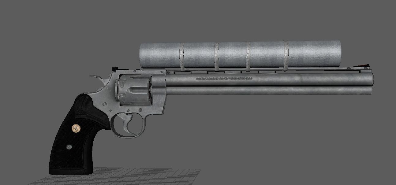3D model Custom Python Revolver VR / AR / low-poly | CGTrader