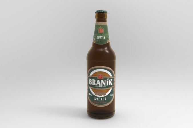 Branik Beer Bottle 3D model | CGTrader