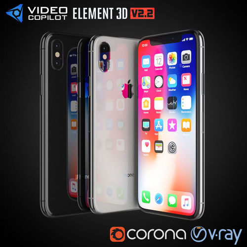 Apple iPhone X All colors 3D model | CGTrader