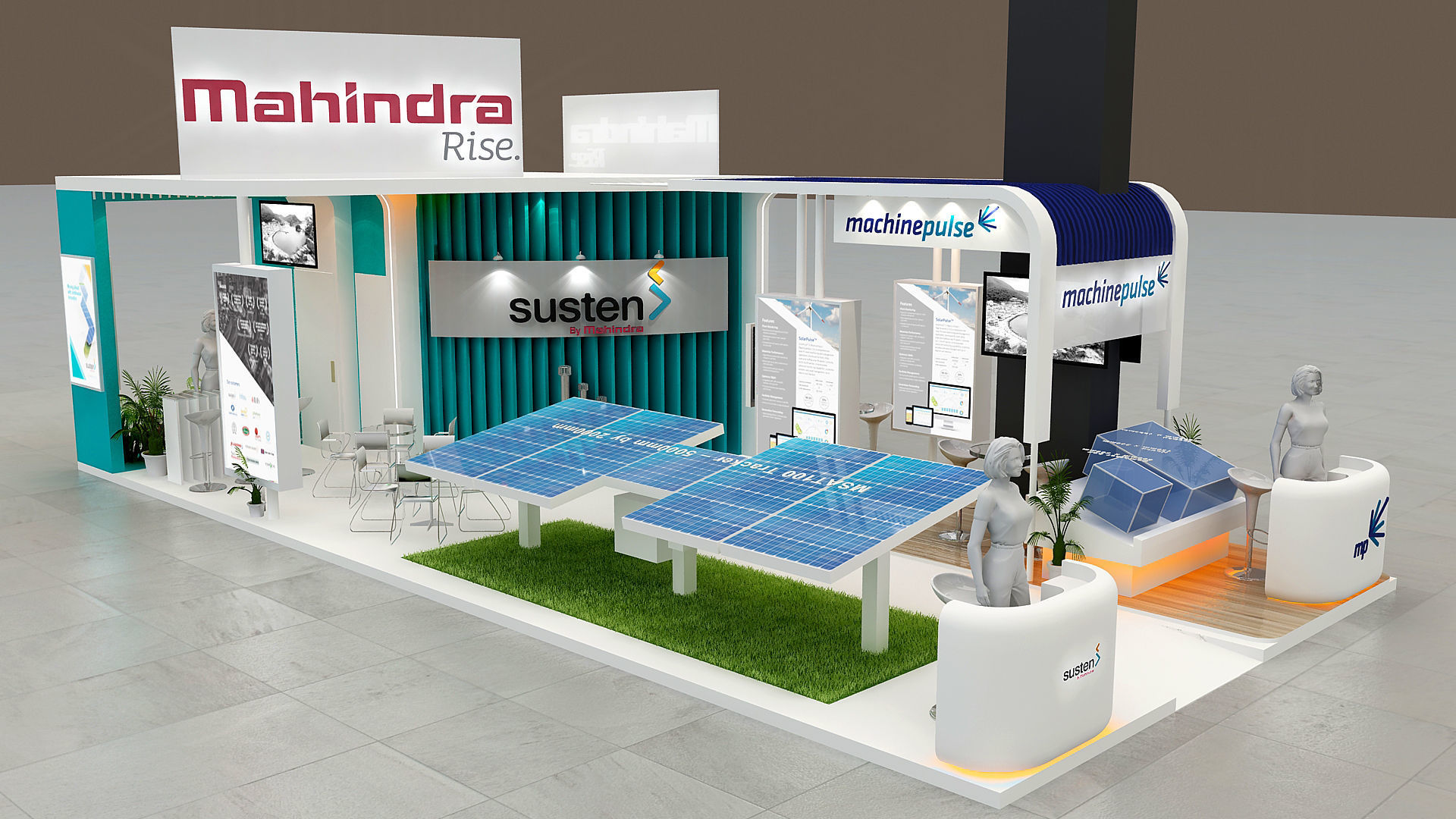 booth 3D model 13 x 6 78 sqmtrs island stall | CGTrader