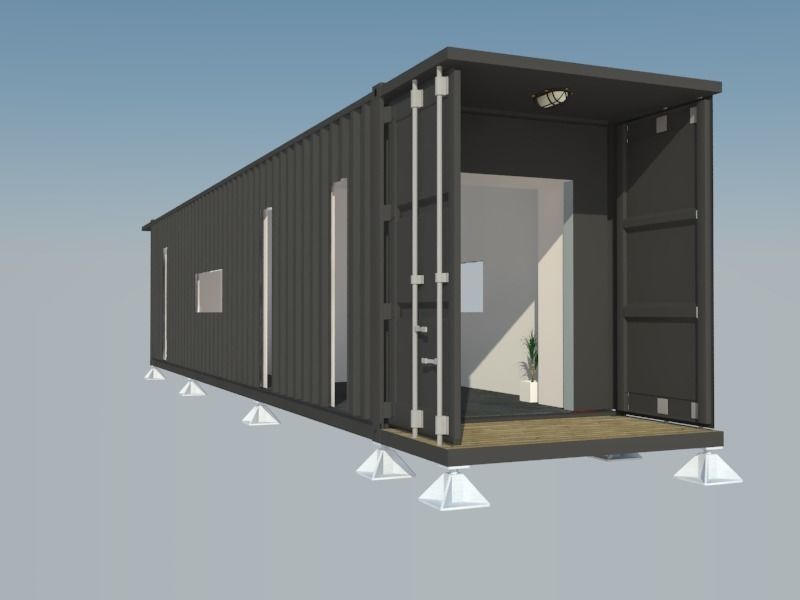 3D model Smart shipping container module 3d model VR / AR / low-poly ...