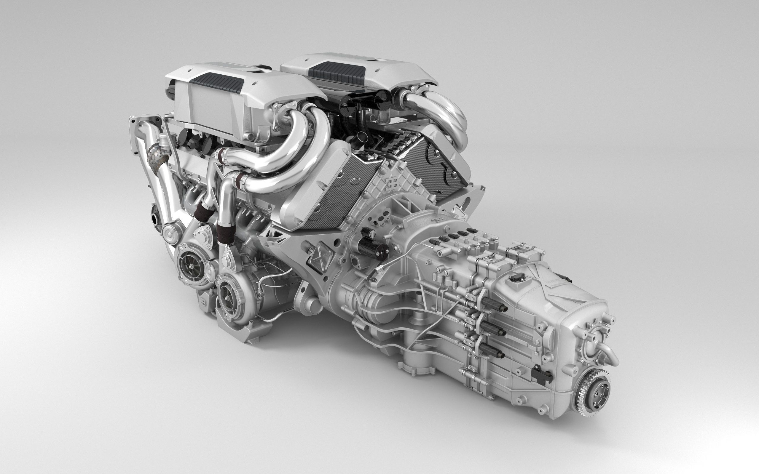 3D model Bugatti W16 Engine - Chiron - Divo VR / AR / low-poly | CGTrader