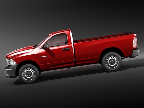 Dodge Ram 2009 Regular Cab 3D Model 3D model | CGTrader