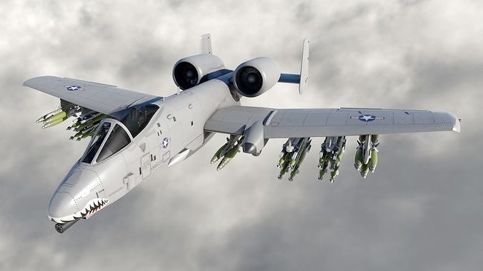 3D model Low Poly PBR A-10 Tank Buster VR / AR / low-poly | CGTrader